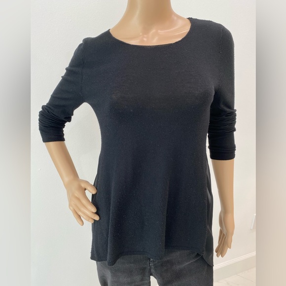 Dex | Sweaters | Dex Sheer Back Hilo Hem Top | Poshmark